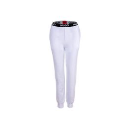 Jogginghose Hugo "Jogginghose Sporty Logo Pants", Damen, Gr. L, N-Gr, wei&szlig;, Obermaterial: 63% Polyester PES. 34% Baumwolle CO. 3% Elasthan EL., Hosen Jogginghose