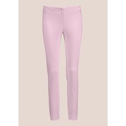 Madeleine Mode Stoffhose MADELEINE "Hose Schlanke Stretch-Hose mit Vichy-Karo", Damen, Gr. 44, N + K Gr, rosa, Obermaterial: 74% Viskose CV. 23% Polyamid PA. 3% Elasthan EL., Hosen Stoffhose