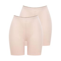 Miederhose Conturelle "2er Pack Langbein Miederhose Soft Touch", Damen, Gr. 36, beige (sand sand), Stoff, Obermaterial: 58% Polyamid PA. 42% Elasthan EL., Unterhosen
