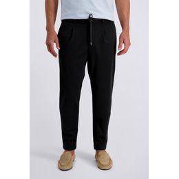 Jogger Pants Pierre Cardin "PC-Crozon Jogg Pants", Herren, Gr. 33, L&auml;nge 30, schwarz, Web, Obermaterial: 52% Polyester, 21% Polyamid, 17% Viskose, 10% Elasthan, bequem lang, Hosen, im Chinohosen- Style