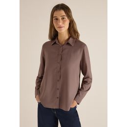 Langarmbluse Cecil, Damen, Gr. XL (44), urban taupe, Stoff, 100% Viskose, unifarben, klassisch normal, V-Ausschnitt, Manschette, Blusen, aus softer Viskose