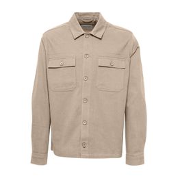 Hemdjacke Blend "Hemdjacke BHOvershirt", Herren, Gr. XL, beige (crockery), Obermaterial: 98% Baumwolle CO. 2% Elasthan EL., regular fit normal, Jacken