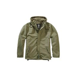 Allwetterjacke Brandit "Brandit Herren Windbreaker Frontzip", Herren, Gr. XL, olive, 100% Polyester, unifarben, normal, ohne Ausschnitt, Jacken