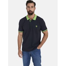 Poloshirt Jan Vanderstorm "Poloshirt LAVRANS", Herren, Gr. XXL, schwarz (schwarz gr&uuml;n), Obermaterial: 100% Baumwolle CO., comfort fit normal, ohne Ausschnitt, Shirts