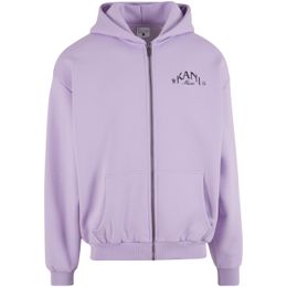 Kapuzenpullover Karl Kani "Karl Kani Kani Palm Os Zip Hoodie", Herren, Gr. XL, violet, 65% Baumwolle, 35% Polyester, mehrfarbig, normal, ohne Ausschnitt, Pullover Kapuzenpullover