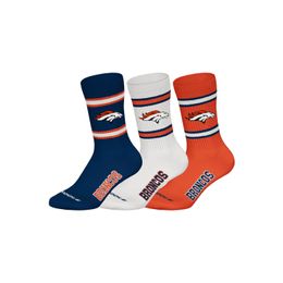 Kurzsocken NFL "Socken NFL 3Pack Crew Socks 3er Pack", Damen, Gr. 39-42, bunt (denver broncos), Obermaterial: 58% Baumwolle CO. 39% Polyester PES. 3% Elasthan EL., Socken
