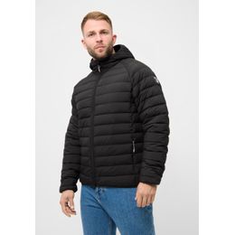 Anorak Derbe "Lightby", Herren, Gr. XL, jet schwarz, jet schwarz, Obermaterial: 100% Polyester; F&uuml;llmaterial: 100% Polyester; Futter: 100% Polyester, Basic, normal, Jacken, Steppjacke, leicht, sportlich, mit Kapuze