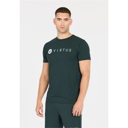 Funktionsshirt Virtus "EDWARDO", Herren, Gr. L, gr&uuml;n (dunkelgr&uuml;n), 85% Polyester, 15% Viskose, unifarben, kurz, Rundhals, Shirts Funktionsshirt, mit schnell trocknender QUICK DRY Technologie