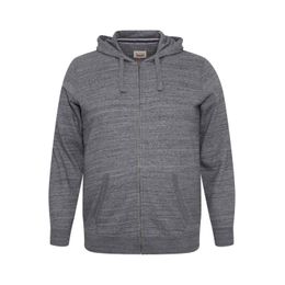 Kapuzensweatjacke Blend "Kapuzensweatshirtjacke BHBVelno", Herren, Gr. 5XL, grau (pewter mix), Obermaterial: 60% Baumwolle CO. 40% Polyester PES., normal, Sweatjacken