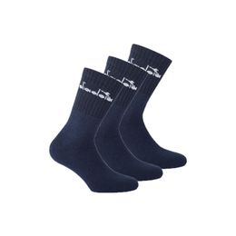 Kurzsocken Diadora "Socken 3er Pack", Damen, Gr. 39-42, blau (dunkelblau), Obermaterial: 70% Baumwolle CO. 29% Polyester PES. 1% Elasthan EL., Socken
