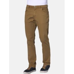 5-Pocket-Hose Jan Vanderstorm "Tiefbundhose TARJE", Herren, Gr. 34, N-Gr, braun (cognac), Obermaterial: 97% Baumwolle CO. 3% Elasthan EL., comfort fit, Hosen 5-Pocket-Hose