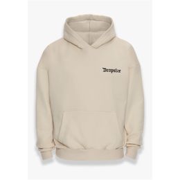 Kapuzenpullover DROPSIZE "Dropsize HEAVY OVERSIZE EMBO HOODIE", Herren, Gr. L, coconutmilk, 70% Baumwolle, 30% Polyester, mehrfarbig, oversize, ohne Ausschnitt, Pullover Kapuzenpullover