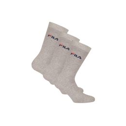 Kurzsocken Fila "Socken 3er Pack", Herren, Gr. 39-42, grau, Obermaterial: 80% Baumwolle CO. 18% Polyester PES. 2% Elasthan EL., Socken
