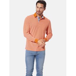 Langarm-Poloshirt Babista "Langarm-Poloshirt ULDOR", Herren, Gr. M, orange (orange melange), Obermaterial: 100% Baumwolle CO., Shirts