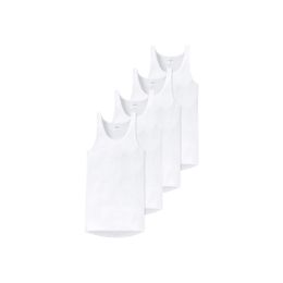 Unterhemd Schiesser "Unterhemd 4er Pack", Herren, Gr. M, N-Gr, wei&szlig;, Obermaterial: 100% Baumwolle CO., Unterhemden Unterhemd