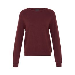Strickfleece-Pullover oxmo "Strickpullover OXBMMNORA RAGLAN JUMPER", Damen, Gr. L, blau (port royale), Obermaterial: 52% Viskose CV. 28% Polyester PES. 20% Polyamid PA., Pullover