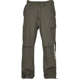 Cargohose Brandit "Brandit Herren M-65 Vintage Cargo Pants", Damen, Gr. 6XL, US-Gr&ouml;&szlig;en, olive, 100% Baumwolle, loose fit, Hosen Cargohose