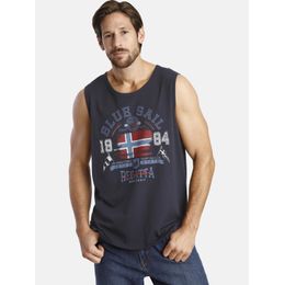Muskelshirt Jan Vanderstorm "Tanktop BEUTE", Herren, Gr. XL, blau (dunkelblau), Obermaterial: 100% Baumwolle CO., Tops