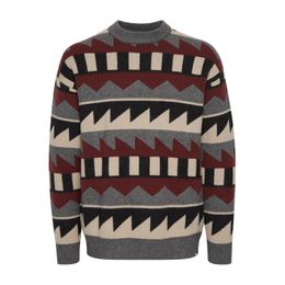 !Solid Strickfleece-Pullover SOLID "Strickpullover SDDeshan", Herren, Gr. L, rot (port), Obermaterial: 50% Viskose CV. 30% Nylon NY. 20% Polyester PES., Pullover