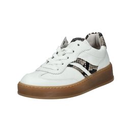 Sneaker Gabor COMFORT "Gabor Comfort Sneaker Leder", Damen, Gr. 37, wei&szlig;, schwarz, Leder, Schuhe Sneaker