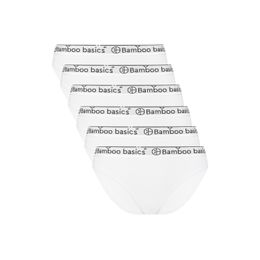 Slip Bamboo basics "Slip YARA 6er Pack", Damen, Gr. L, wei&szlig;, Obermaterial: 68% Viskose CV. 28% Baumwolle CO. 4% Elasthan EL., Unterhosen Slip