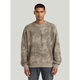 G-Star Raw Longpullover G-STAR "Allover Print Sweatshirt", Herren, Gr. L, elephant skin archival texture, Obermaterial: 100% Baumwolle, Pullover Longpullover