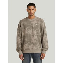G-Star Raw Longpullover G-STAR "Allover Print Sweatshirt", Herren, Gr. XXL, elephant skin archival texture, Obermaterial: 100% Baumwolle, Pullover Longpullover