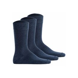 Kurzsocken Hudson "Socken SIMPLY&sup3; 3-PACK 3er Pack", Herren, Gr. 35-38, blau (blau meliert), Obermaterial: 80% Baumwolle CO. 18% Polyamid PA. 2% Elasthan EL., Socken