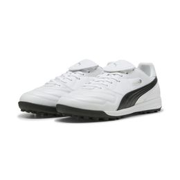 Fu&szlig;ballschuh Puma "KING LIGA TT Fu&szlig;ballschuhe Erwachsene", Herren, Gr. 44,5, wei&szlig; schwarz, Obermaterial: Synthetik, Kuhleder. Futter: Textil, Synthetik. Innensohle: Textil. Laufsohle: Gummi, Schuhe Fu&szlig;ballschuh