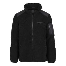 Allwetterjacke Brandit "Brandit Brandit Men Ramble Teddyfleece Jacket", Herren, Gr. S, schwarz, 100% Polyester, unifarben, normal, amerikanischer Ausschnitt, Jacken