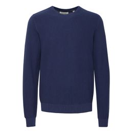 Strickfleece-Pullover Blend "Strickpullover BHPullover", Herren, Gr. M, blau (marineblaus), Obermaterial: 100% Baumwolle CO., Pullover
