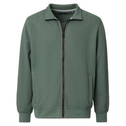 Sweatjacke Casamoda "Casamoda Sweatjacke uni", Herren, Gr. L, gr&uuml;n, 90% Baumwolle, 10% Polyester, Sweatjacken Sweatjacke