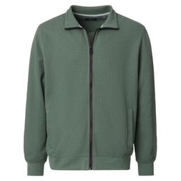 Sweatjacke Casamoda "Casamoda Sweatjacke uni", Herren, Gr. L, gr&uuml;n, 90% Baumwolle, 10% Polyester, Sweatjacken Sweatjacke