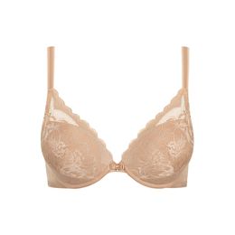 Push-up-BH LISCA "Push up BH Evelyn", Damen, Gr. 70, Cup C, beige (sweet almond), Spitze, Obermaterial: 82% Polyamid PA. 18% Elasthan EL., BHs Push-up-BH