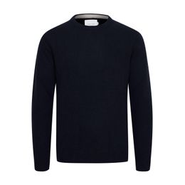 Strickfleece-Pullover Casual Friday "Strickpullover CFKarl", Herren, Gr. M, blau (navy blazer), Obermaterial: 80% Wolle WO. 20% Polyamid PA., Pullover