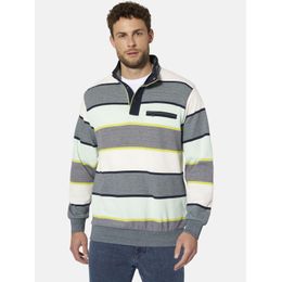 Sweatshirt Babista "Sweatshirt TAVETTO", Herren, Gr. XL, blau (petrol gestreift), Obermaterial: 100% Baumwolle CO., Sweatshirts Sweatshirt