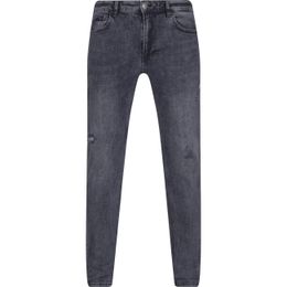 Bequeme Jeans 2Y Premium "2Y Premium Herren 2Y Tapered Fit Jeans", Herren, Gr. 30, Normalgr&ouml;&szlig;en, anthrazit, 97% Baumwolle, 3% Elasthan, unifarben, Jeans
