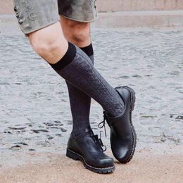 Kniestr&uuml;mpfe Kunert "Kniestrumpf Heritage Socks", Herren, Gr. 43-46, grau (anthra meliert 8130), Obermaterial: 91% Schurwolle WV. 8% Polyamid PA. 1% Elasthan EL., Socken Kniestr&uuml;mpfe