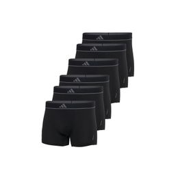 Boxershorts adidas originals "Boxershort Trunks Active Micro Flex Eco 6P 6er Pack", Herren, Gr. XL, schwarz, Obermaterial: 85% Polyester PES. 15% Elasthan EL., Unterhosen