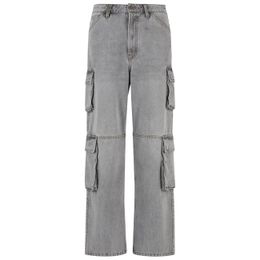 Stoffhose 2Y STUDIOS "2Y Studios 2Y Aidan Cargo Baggy Jeans", Herren, Gr. 32, Normalgr&ouml;&szlig;en, grau, 100% Baumwolle, unifarben, normal, Hosen Stoffhose