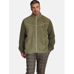 Strickjacke CHARLES COLBY "Outdoor Strickjacke DUKE DEREN", Herren, Gr. XXL, gr&uuml;n (oliv), Obermaterial: 100% Polyester COOLMAX PES(Coolmax)., Strickjacken Strickjacke