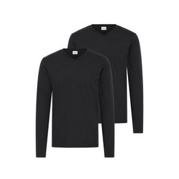 !Solid V-Shirt SOLID "V-Shirt SDOdifan", Herren, Gr. XL, schwarz (schwarz, schwarz), Obermaterial: 50% Baumwolle CO. 50% Polyester PES., Shirts