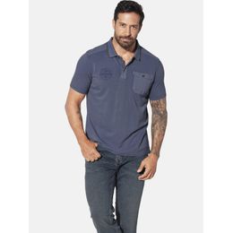 Poloshirt Jan Vanderstorm "Poloshirt GUNHELM", Herren, Gr. L, blau, Obermaterial: 100% Baumwolle CO., Shirts