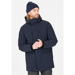 Parka WHISTLER "Bluff", Herren, Gr. L, blau, 92% Polyester, 8% Elasthan, unifarben, normal, ohne Ausschnitt, Jacken Parka, mit wasserdichten Eigenschaften