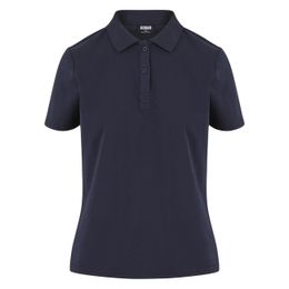 Poloshirt Urban Classics "Urban Classics Ladies Sorona Polo Tee", Damen, Gr. XS, navy, 70% Baumwolle, 30% Polyester (Sorona), unifarben, normal, amerikanischer Ausschnitt, Shirts