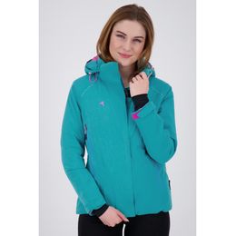 Winterjacke DEPROC Active "CALGARY WINTER Women", Damen, Gr. 40 (M), t&uuml;rkis, 75% Polyamid 25% Polyester, tailliert, mit Daumenl&ouml;chern,mit Schneefang,mit verstellbarem Klettverschluss, Jacken Winterjacke, weiche Skijacke in sportlicher Optik