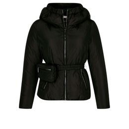 Steppjacke Alba Moda "Steppjacke Steppjacke mit abnehmbarer Bauchtasche", Damen, Gr. 42, schwarz, Obermaterial: 100% Polyamid PA., Modern, Jacken Steppjacke