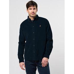 Langarmhemd MCS "MCS Shirt MCJames", Herren, Gr. S, Normalgr&ouml;&szlig;en, schwarz sapphire, Obermaterial: 100% Baumwolle, Hemden