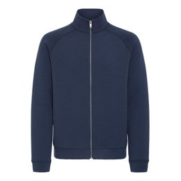 Sweatjacke Casual Friday "Sweatjacke CFSIGURD 0096 zipthrough sweatshirt", Herren, Gr. L, blau (schwarz iris), Obermaterial: 80% Viskose CV. 13% Polyester PES. 7% Elasthan EL., Sweatjacken Sweatjacke