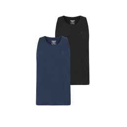 Rundhalsshirt Blend "Rundhalsshirt BHEbil 2 Pack", Herren, Gr. M, blau (marineblaus, schwarz), Obermaterial: 100% Baumwolle CO., Shirts Rundhalsshirt